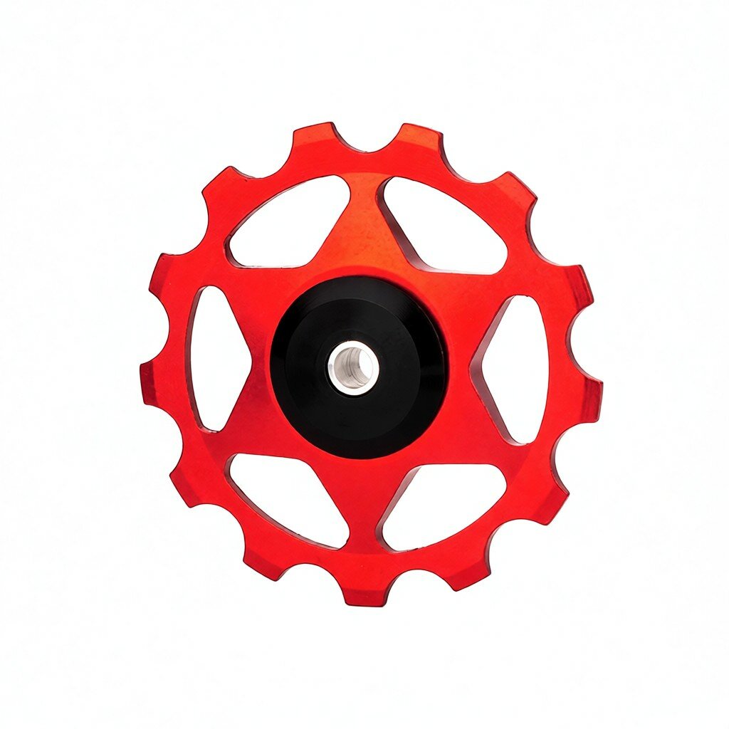 Колесо Джокей для Заднего Дерайлера Велосипеда 11Т С Запечатанными Подшипниками Из Алюминиевого Сплава, Материал: Алюминиевый Сплав, Сталь, Модель: 11Т/13Т (Выбор), Цвет: Черный/ Разноцветный/ Красный (Выбор), Размер: 5.1*5.1см, Вес: 13.7г, Пакет: 1 Шт.
