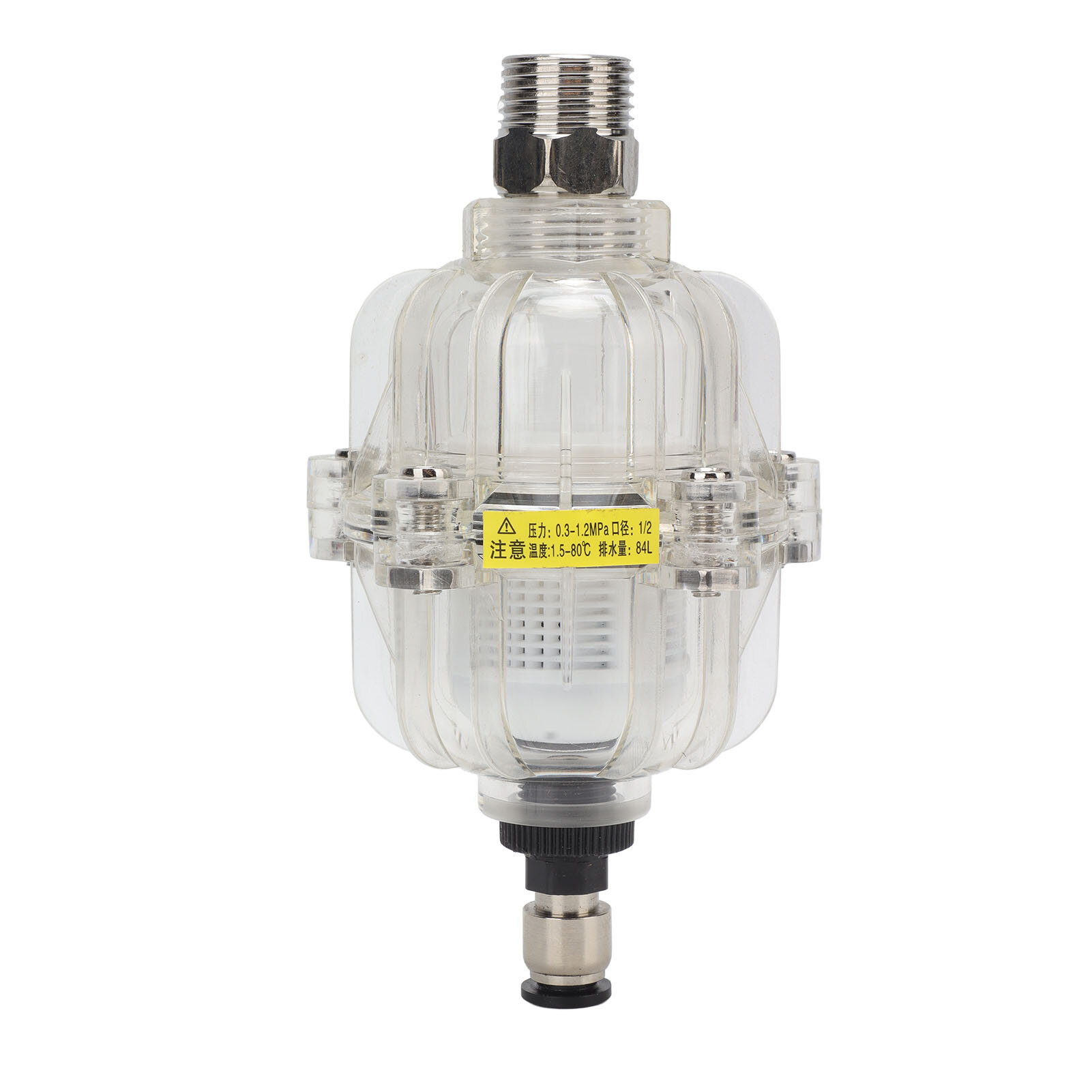 AD400 Прозрачный воздушный компрессор Фильтр 1/2 -дюймовый масляный сепаратор.