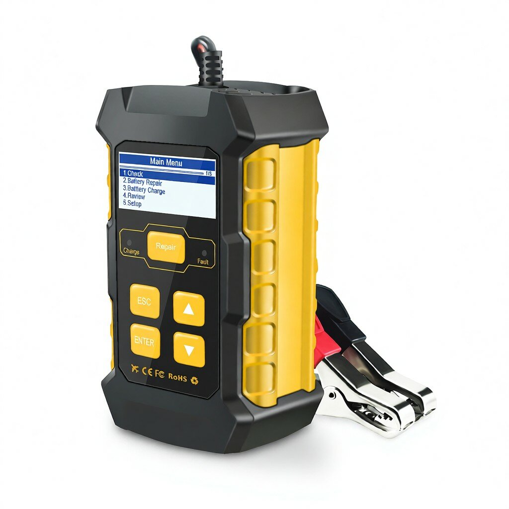 Зарядное Устройство Для Автомобильных Аккумуляторов: Тестер, Ремонтный Модуль и Зарядка В Одном Компактном Корпусе - Быстрая Диагностика с Цветным Экраном Для Автолюбителей и Домашних Мастеров