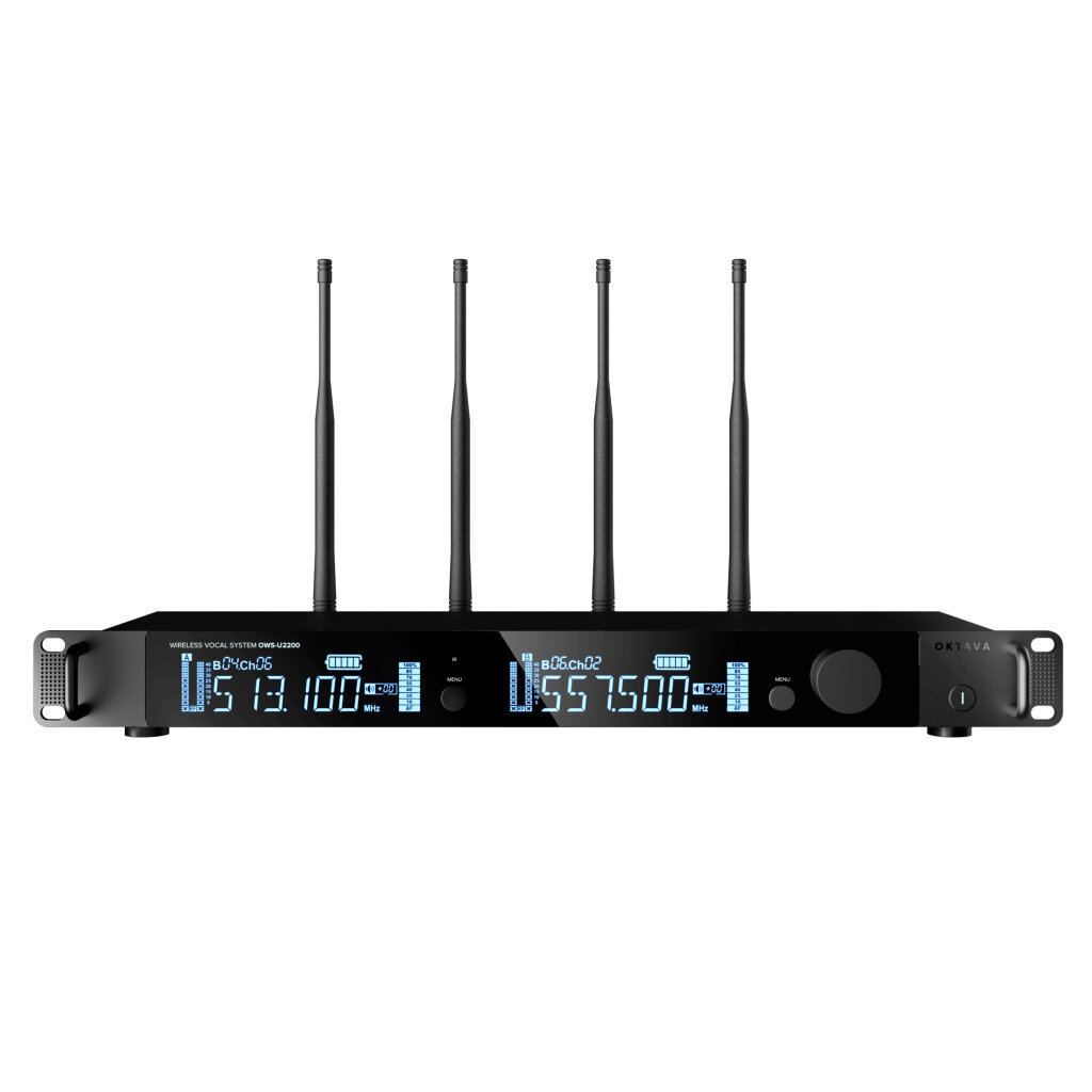 OWS-U2200HD01L01-B-PRO Двухканальная радиосистема, ручной, головной, петличный микрофон, Октава
