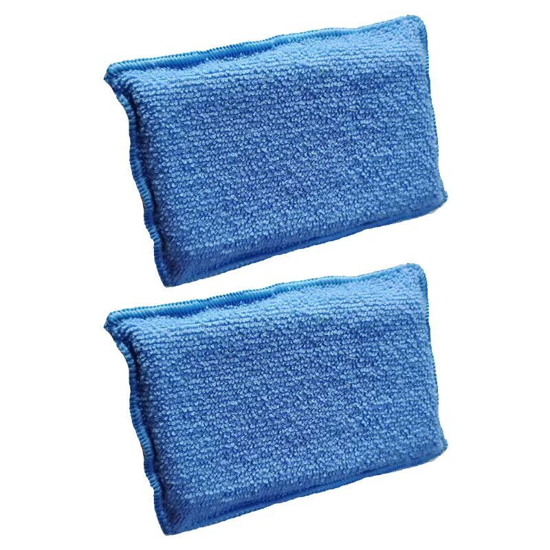 Губка для мытья салона автомобиля, чистящая щетина без царапин, из микрофибры, инструменты для 2pcs