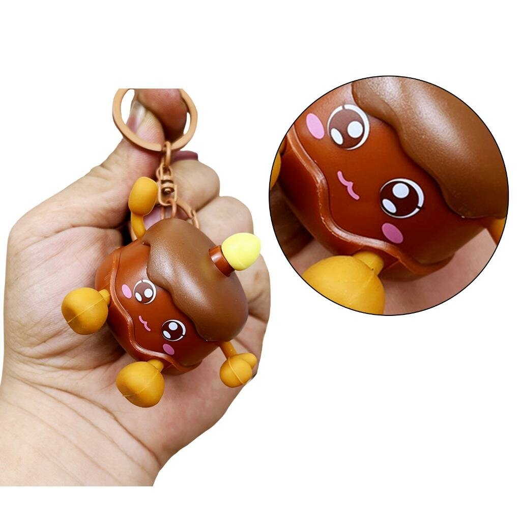 Брелок, Мультяшный световой звуковой кулон для торта-желтый