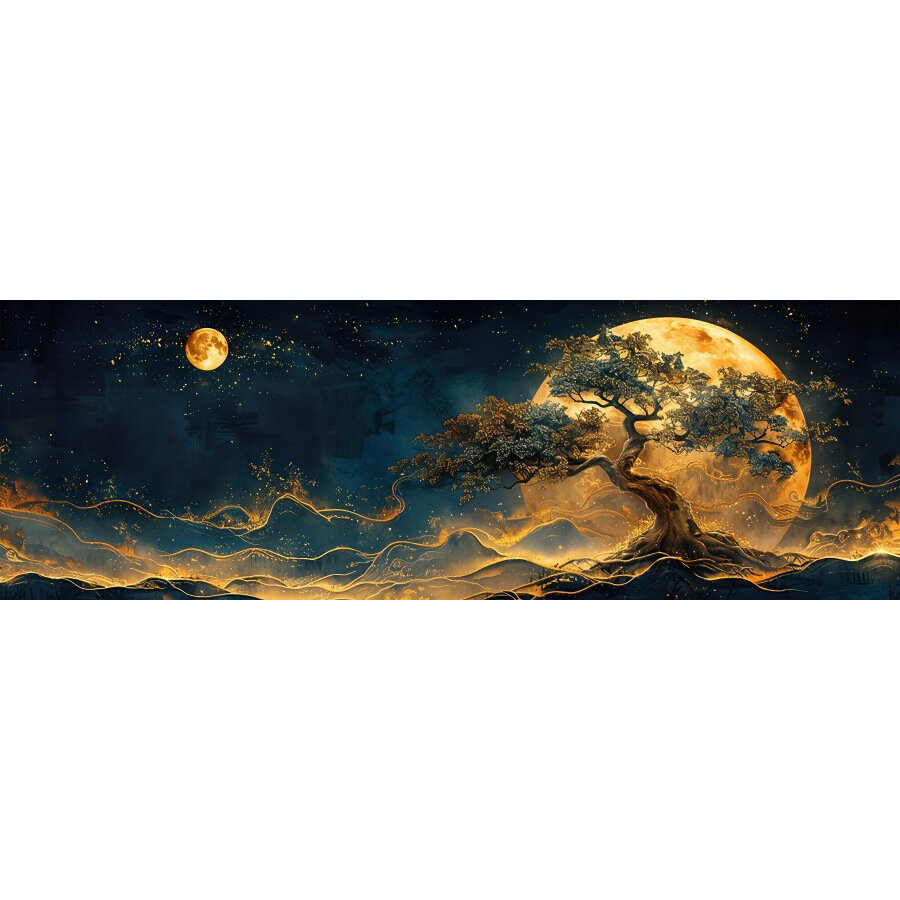 Горячая продажа в сфере внешней торговли, золотое абстрактное дерево, дерево жизни, украшение для дома, картина на