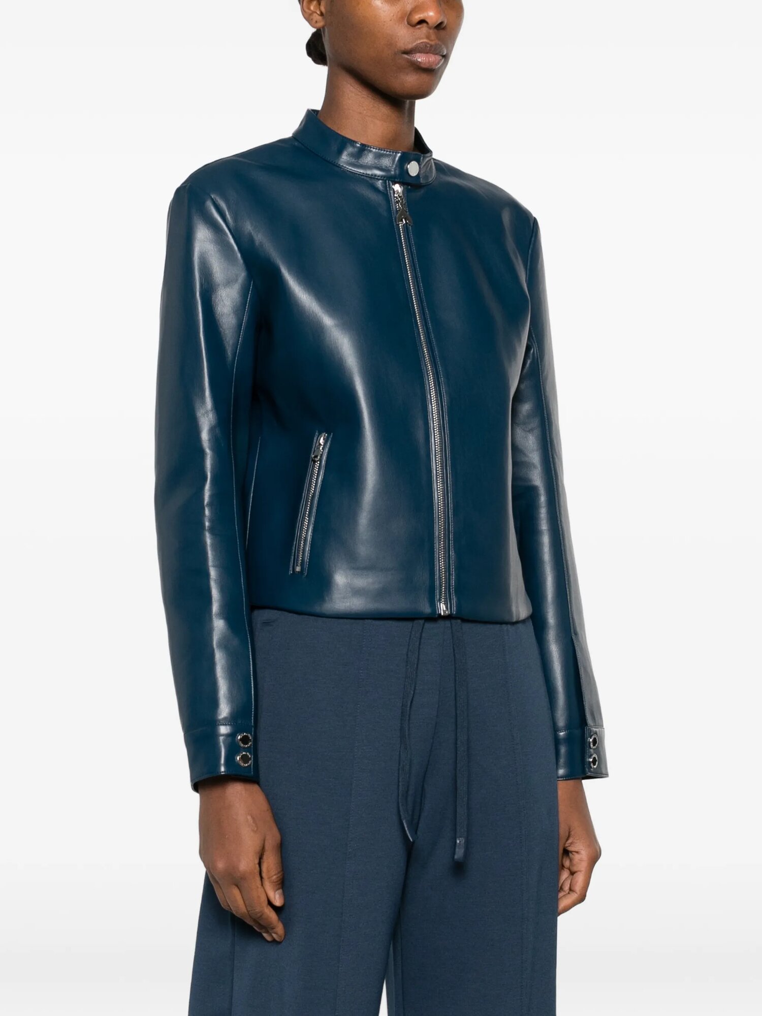 Куртка PATRIZIA PEPE Coated fabric biker jacket, размер 42 — фото 1