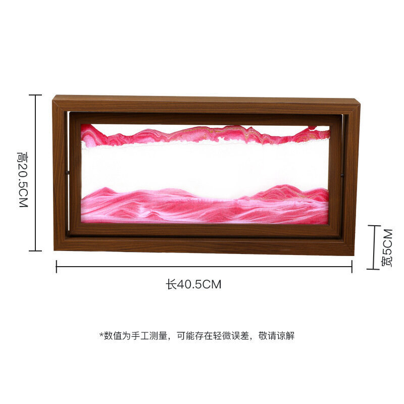 Современная 3D зыбучие пески живопись вращающаяся деревянная фоторамка песочные часы украшение дома гостиная офис декомпрессионные украшения