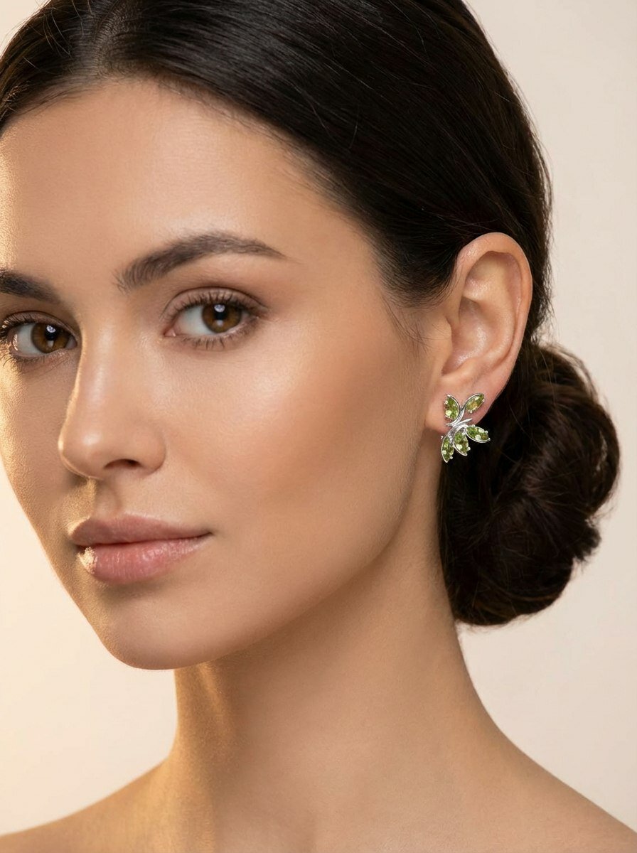 Серьги, серебро, 925 проба, родирование