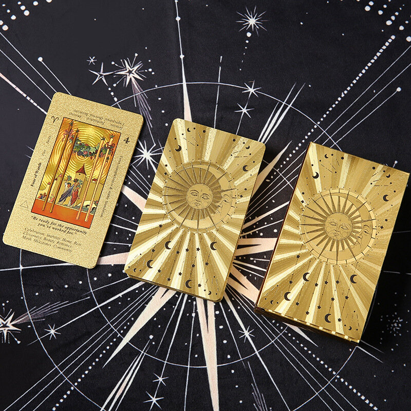 Кросс-бордерные популярные карты Таро, оригинальный полный набор карт Таро, PET водонепроницаемые карты для настольных игр, настраиваемые карты Таро