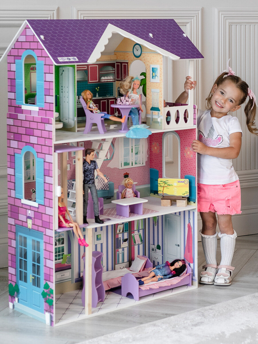 Кукольный домик "Флоренция" (с мебелью) PD318-14