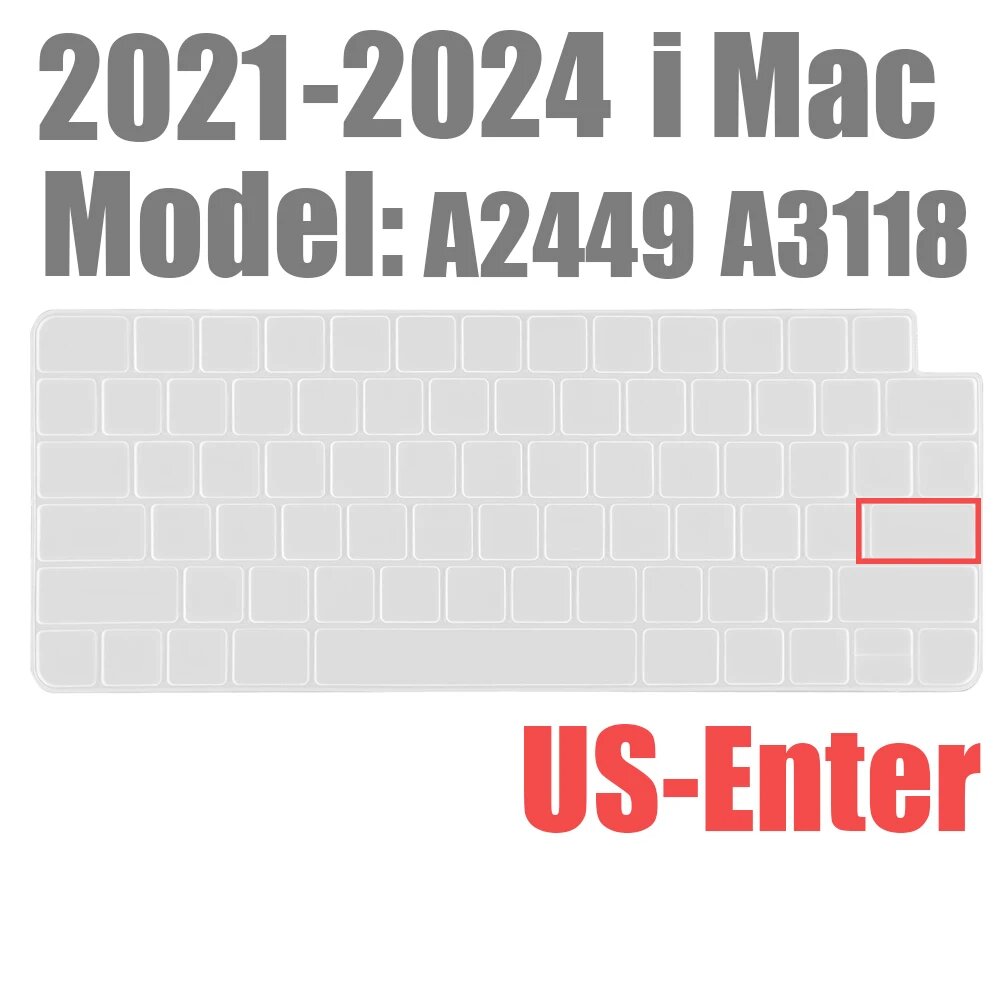 Чехол для клавиатуры Apple Magic (выпуск 2021 г.) A2450 A2449, защита для клавиатуры iMAC Силиконовая Bluetooth клавиатура, чехол, Новинка