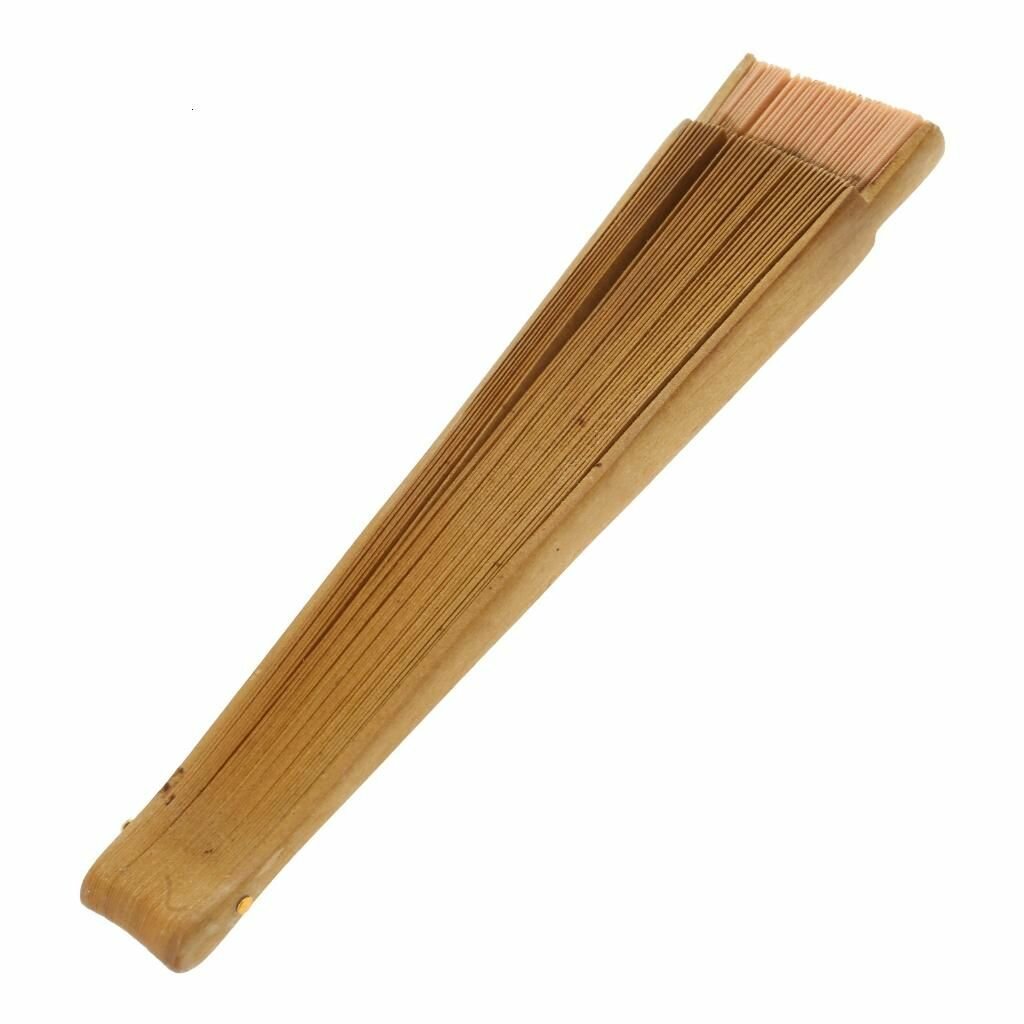 Деревянный складной веер, Коричневый