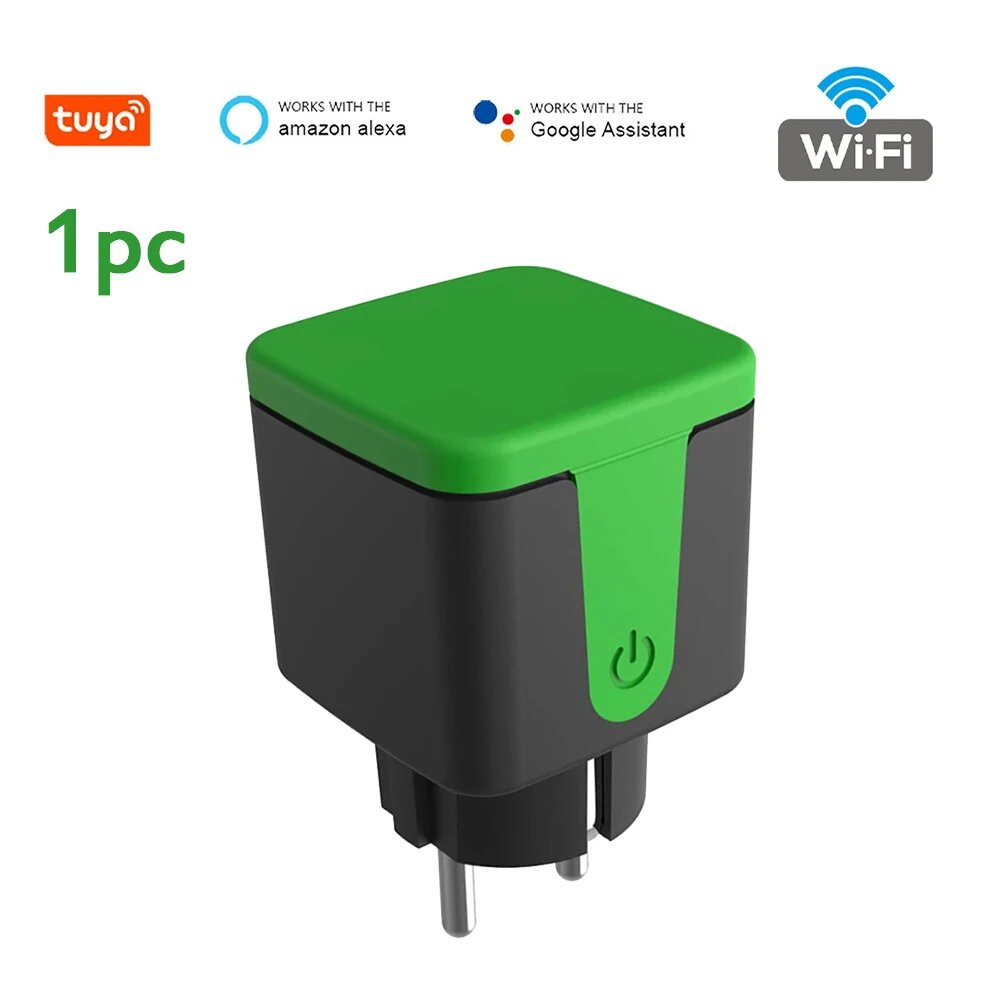 Tuya Wifi EU розетка 16A Интеллектуальная наружная антигидроэлектрическая розетка Интеллектуальный разъем Заряженные часы Alexa Google Home Control