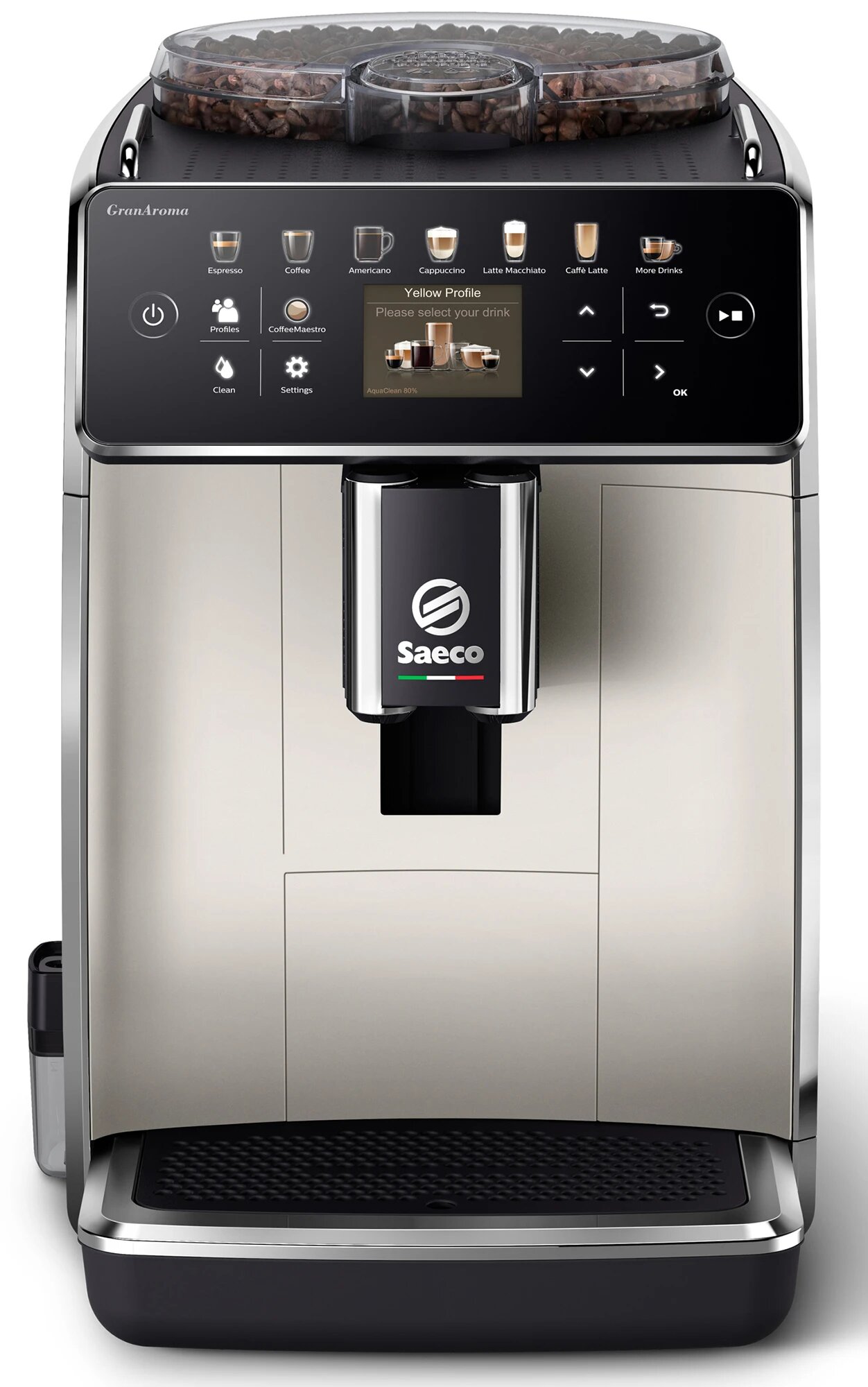 Кофемашина Saeco GranAroma SM6582/30 черный/серебристый