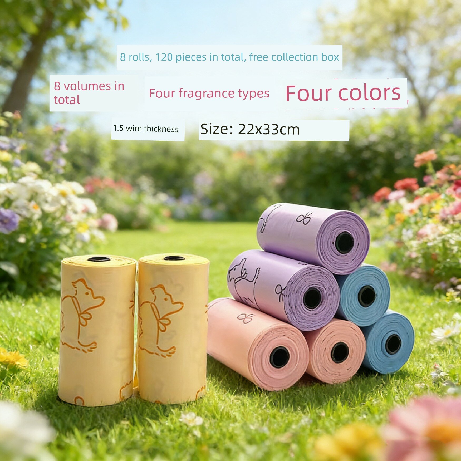 Пакеты для собачьих экскрементов, биоразлагаемые пакеты для уборки за животными, пакеты для кошачьего туалета, пакеты