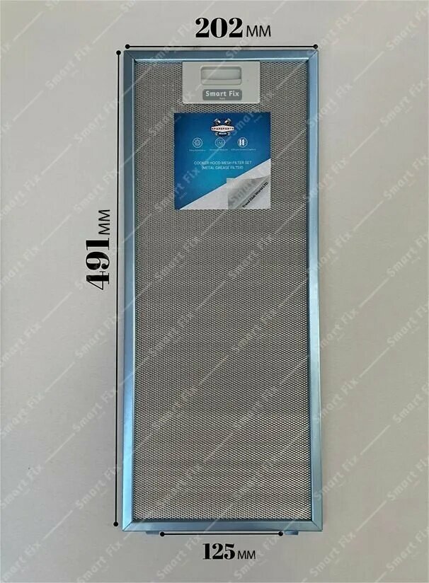 2 шт. x Фильтр вытяжки 202 X 491 мм Аспиратор Mekappa