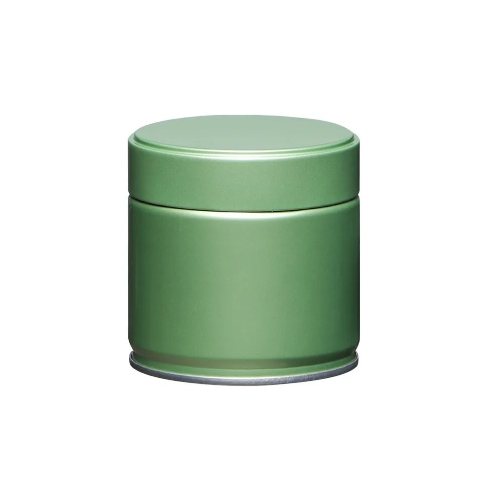 Круглая жестяная банка для чая, Green