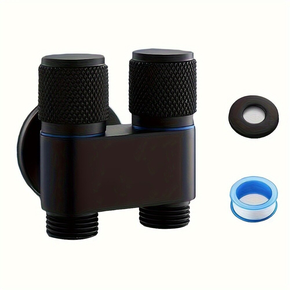 Угловой клапан для туалета, один вход, два выхода, двойной открытый кран, противоскользящее ручное колесо