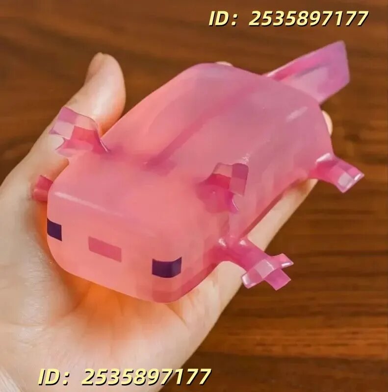 Minecraft Деформируемая декомпрессионная игрушка в форме аксолотля