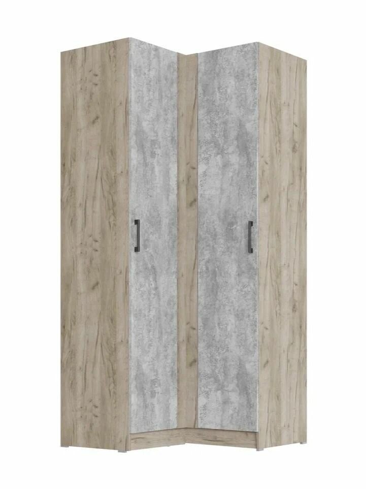 Шкаф угловой Спальня Вегас (дуб крафт серый/цемент) 2200х1000х1000 (520) тэкс