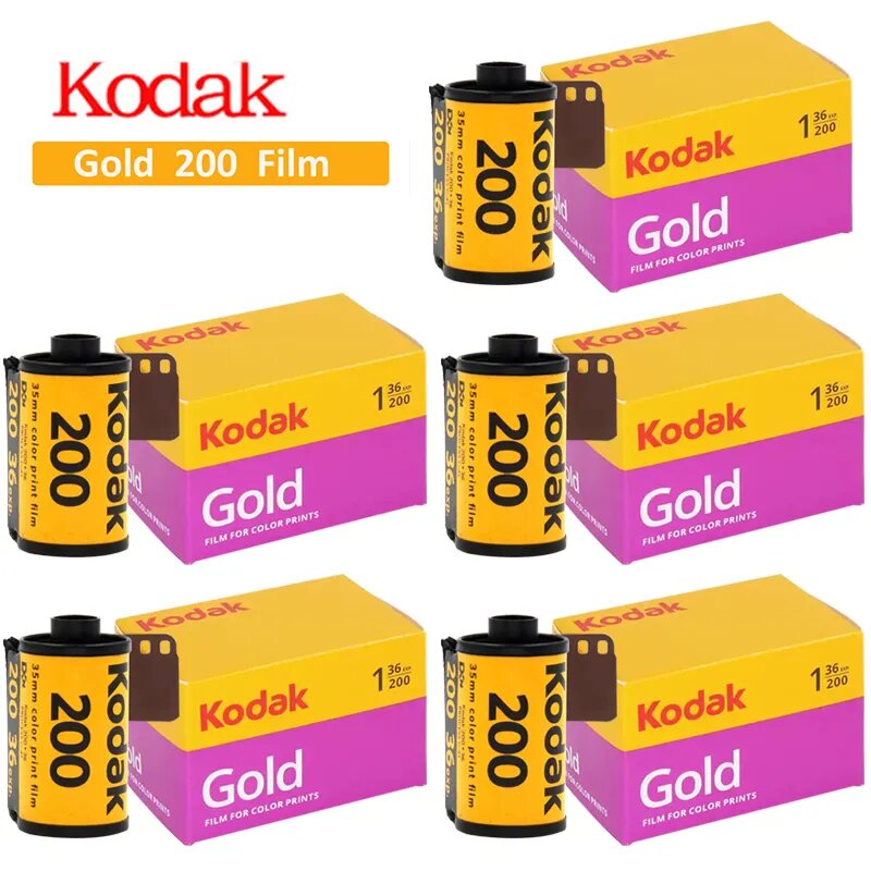 Фотопленка Kodak Gold 200 36 кадров 35мм, 5 штук