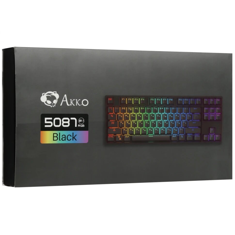 Клавиатура проводная Akko 5087S, механическая, RGB, ANSI, черный