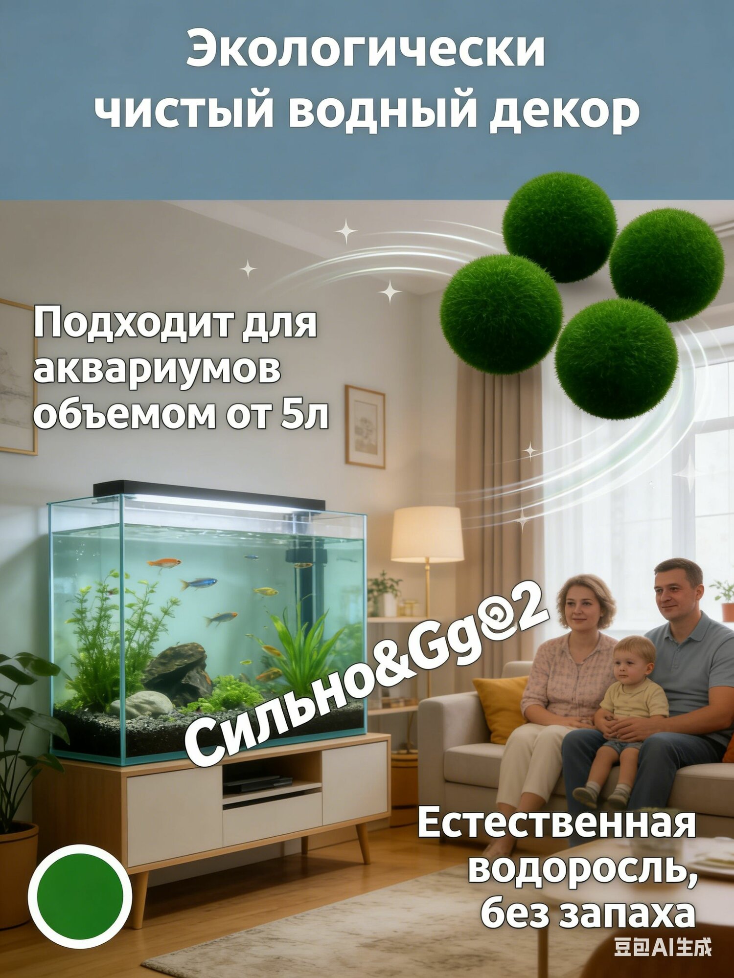 Аксессуары для аквариума; шарики из морских водорослей; 1-2 см; 4 шт