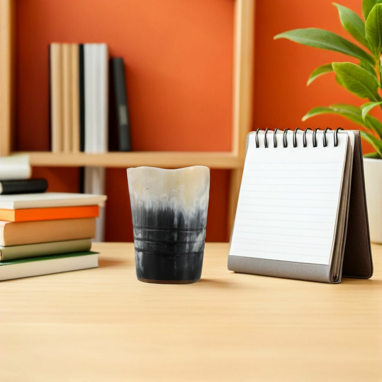 Роговая чашка из натурального бычьего рога 200 мл для офиса и домашнего хранения напитков