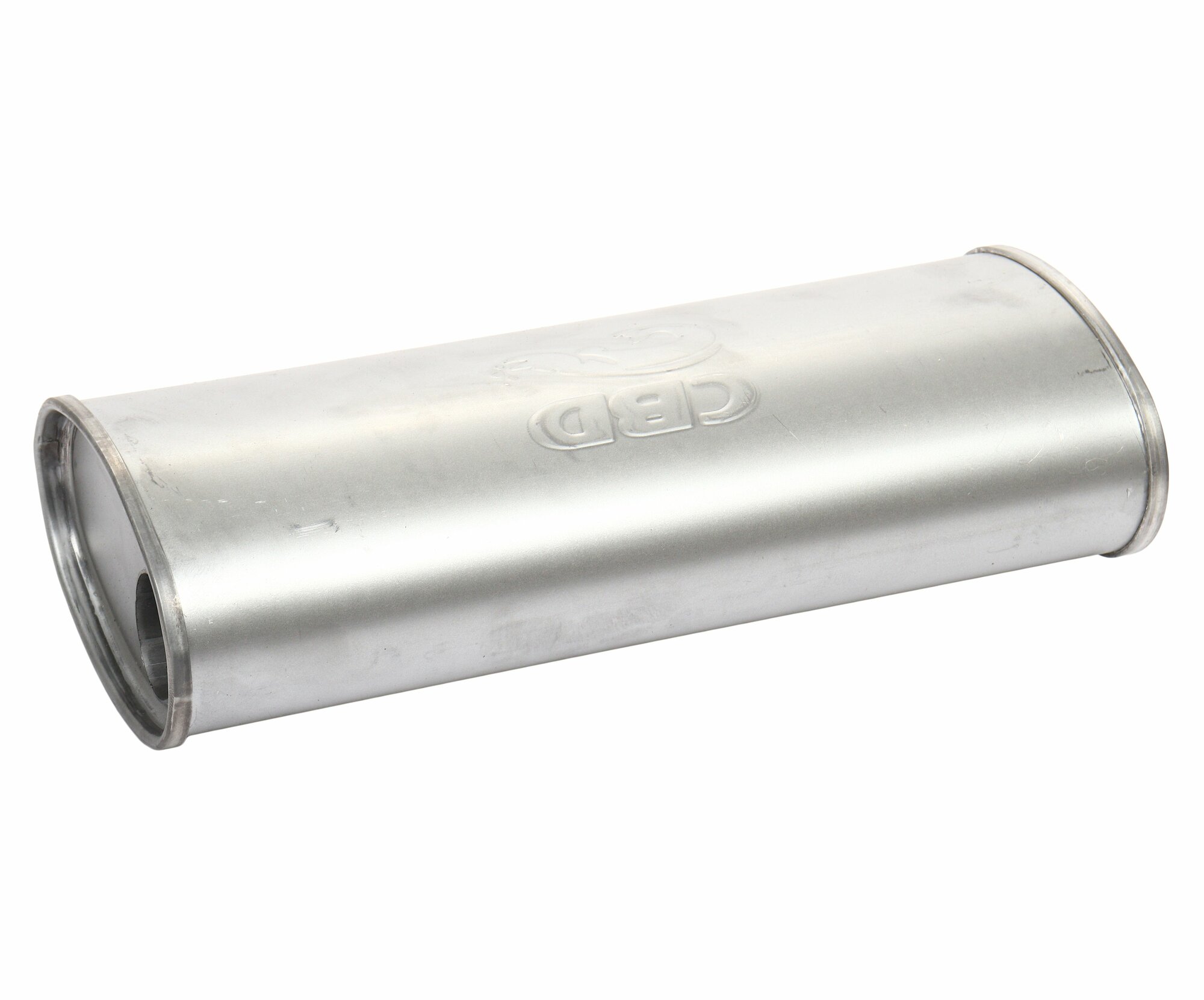 Глушитель универсальный овальный d-187x117мм L-458 (отверстия с разных сторон по центру) CBD