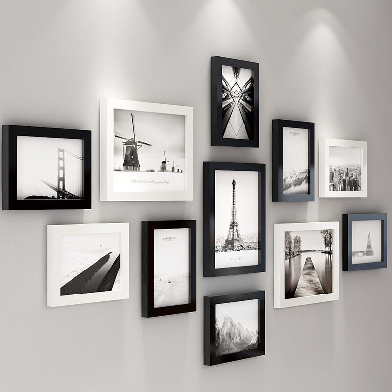 Горячая распродажаОптовый набор фоторамок для фотостен, настенные рамки для фотографий, свадебные фоторамки, креативные декоративные рамки в европейском стиле для самостоятельной сборки.