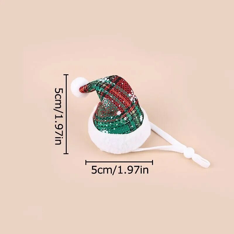 Рождественский колпак для питомца, регулируемый, для кошек и собак, праздничный аксессуар