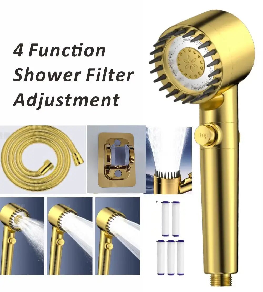Фильтр для душа золотой 3 режима 3 Filter Elements — фото 1