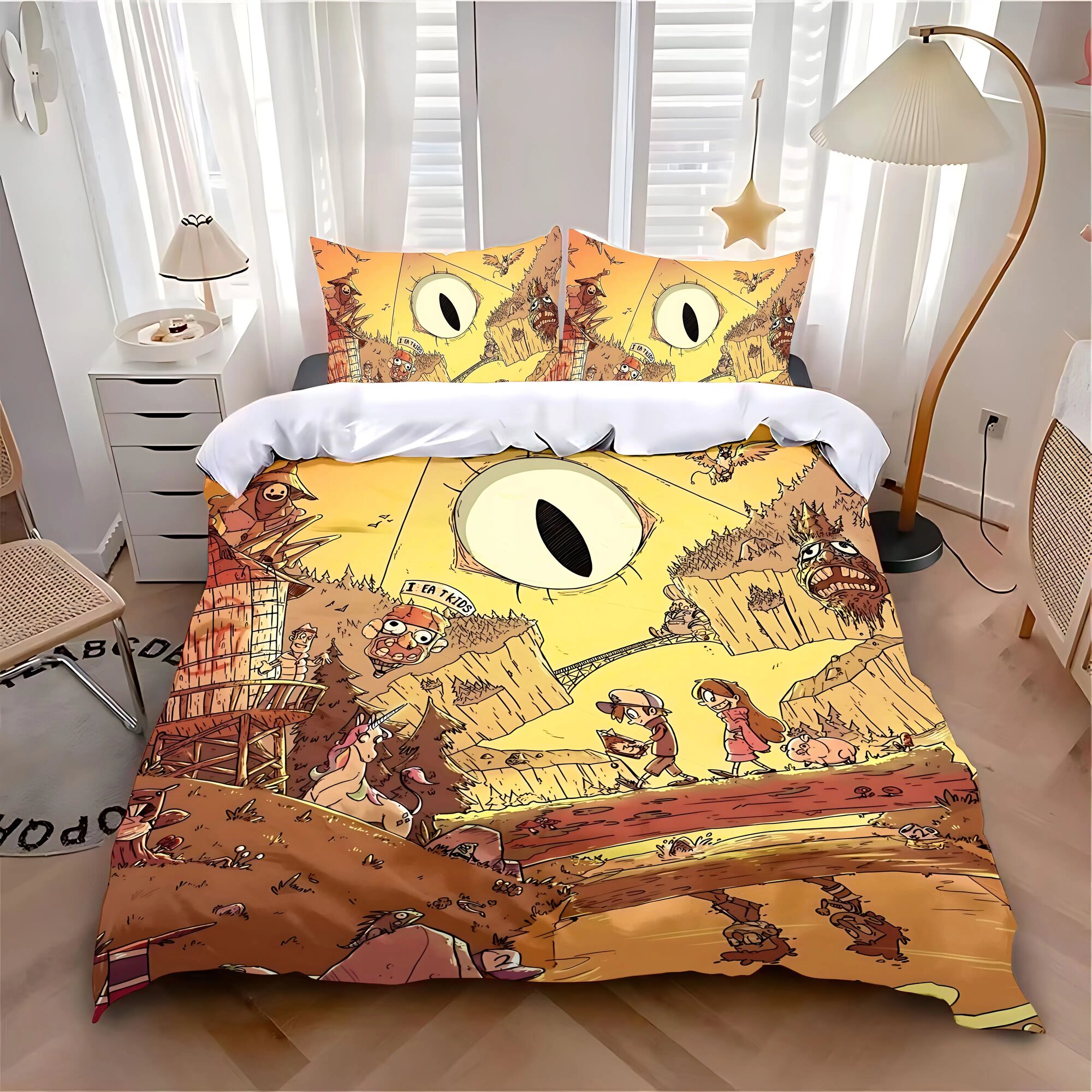 Комплект постельного белья G-Gravity F-Falls из полиэстера EU single(135x200cm), 5