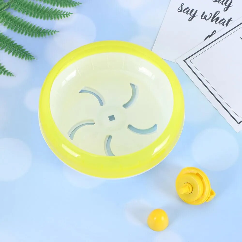 Тихое голубое колесо из пластика для бега мелких домашних хомяков