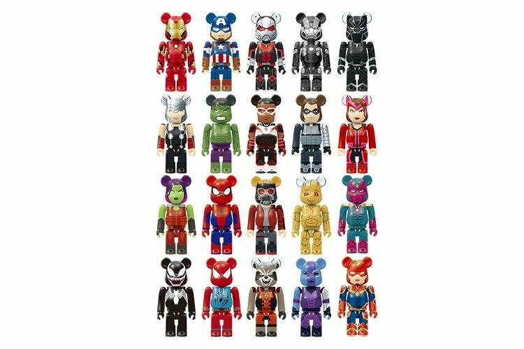 Фигурка унисекс Bearbrick x Spider-Man Happy Lottery 2021 Красный, B Prize, 1 шт.