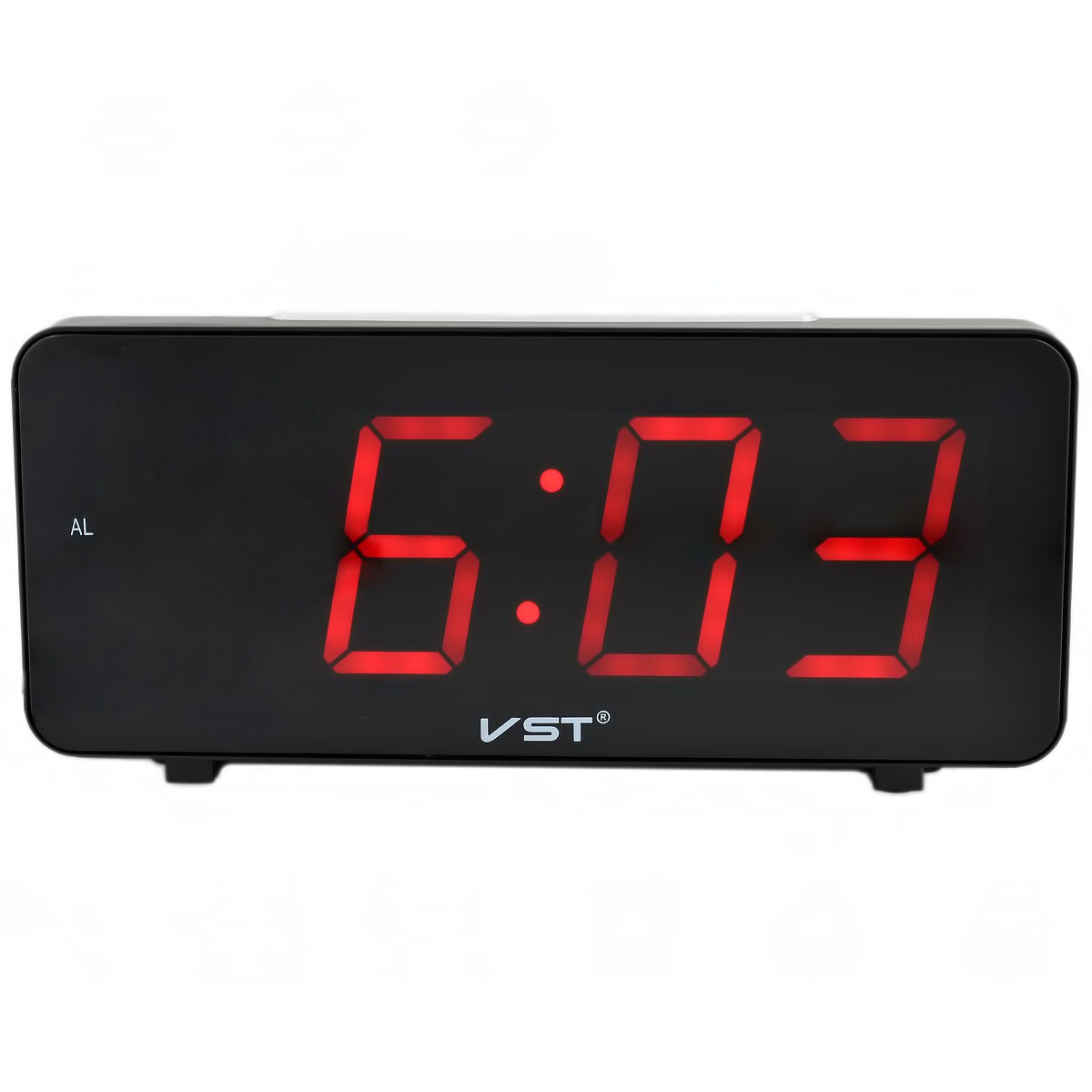 Сетевой будильник Vst763-1 часы 220В красн. цифры+USB кабель (без адаптера)