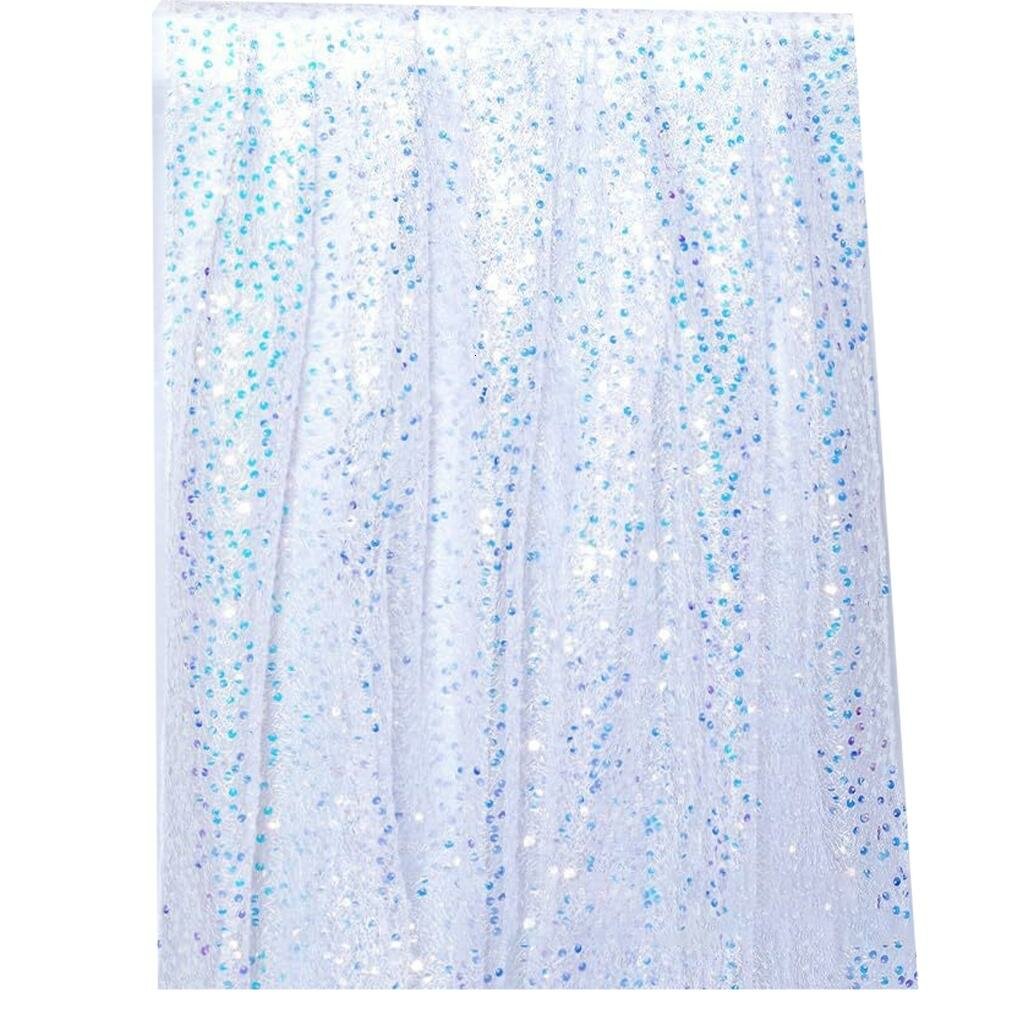 Блестящий скатерть-дорожка для праздничного стола, Белый - B