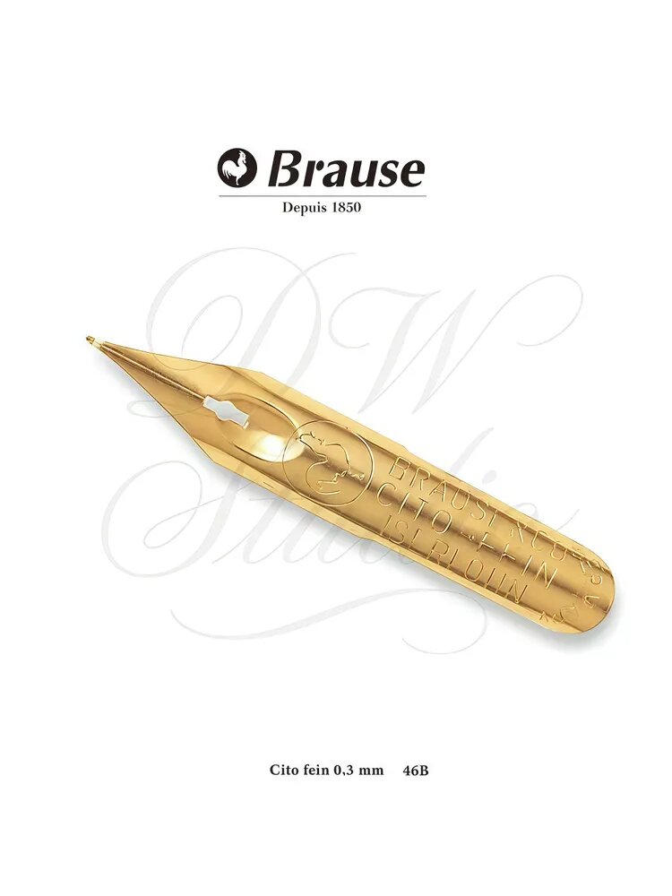 Brause Перо Остроконечное, Курсивное, 1 шт.