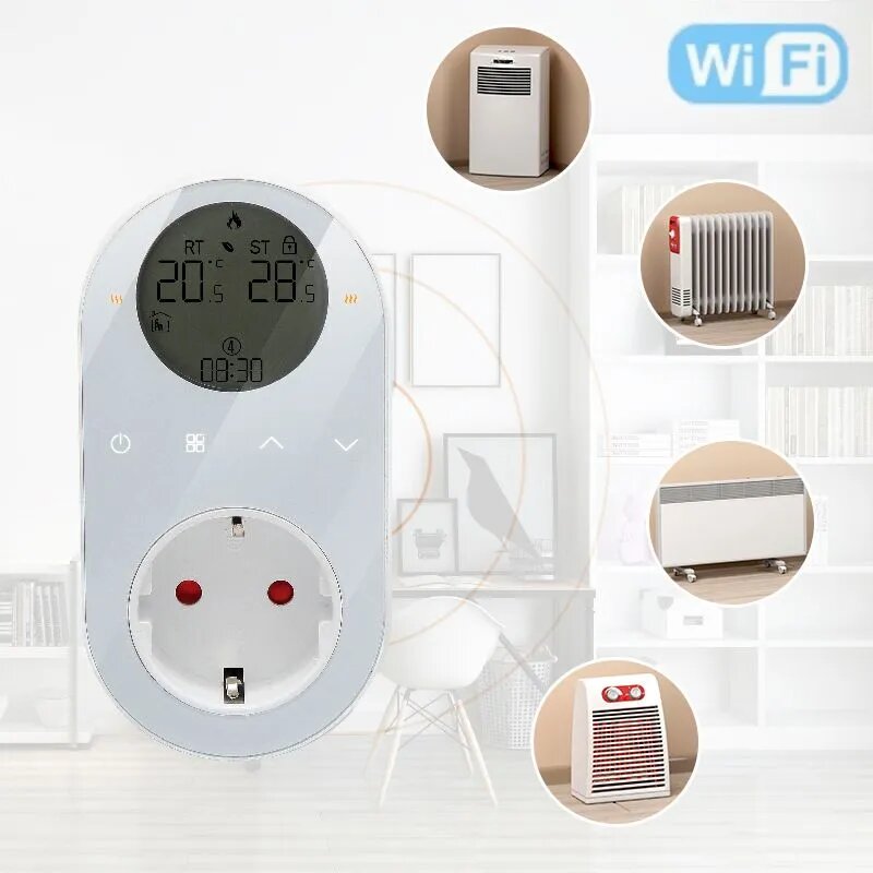 Терморегулятор/термостат, белый Smart Thermostat с Wi-Fi управлением