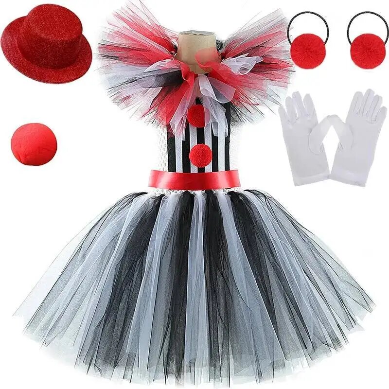 Страшный костюм клоуна для девочки 12Y, Dress Set 3