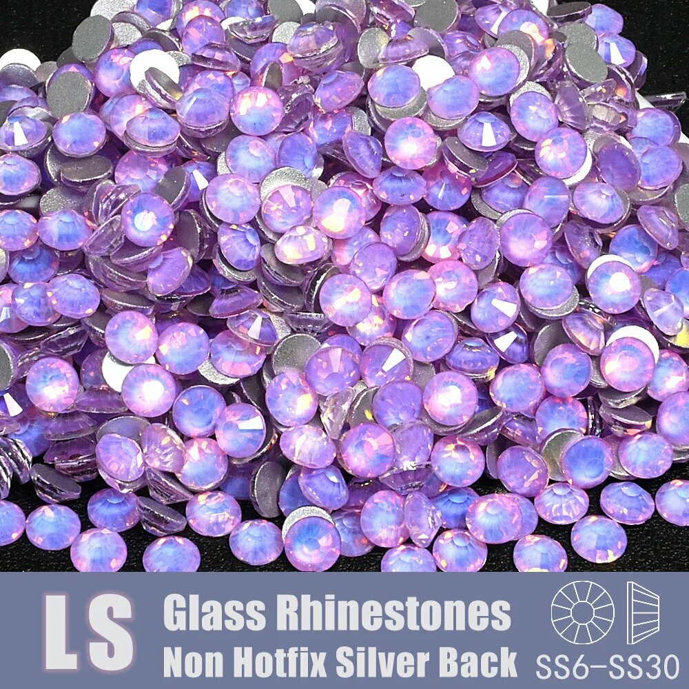 Стеклянные стразы SS3-SS50 серии Bling Crystal Opal Фиолетовый, Mix Size 1440pcs, Crystal Violet