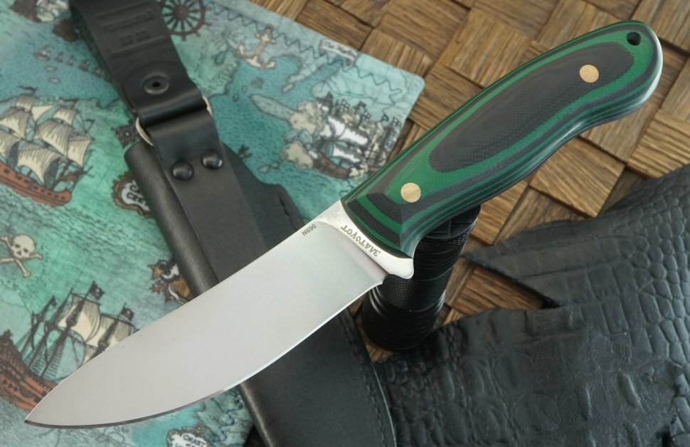 Нож с фиксированным клинком АиР Горностай, сталь N690, рукоять G-10