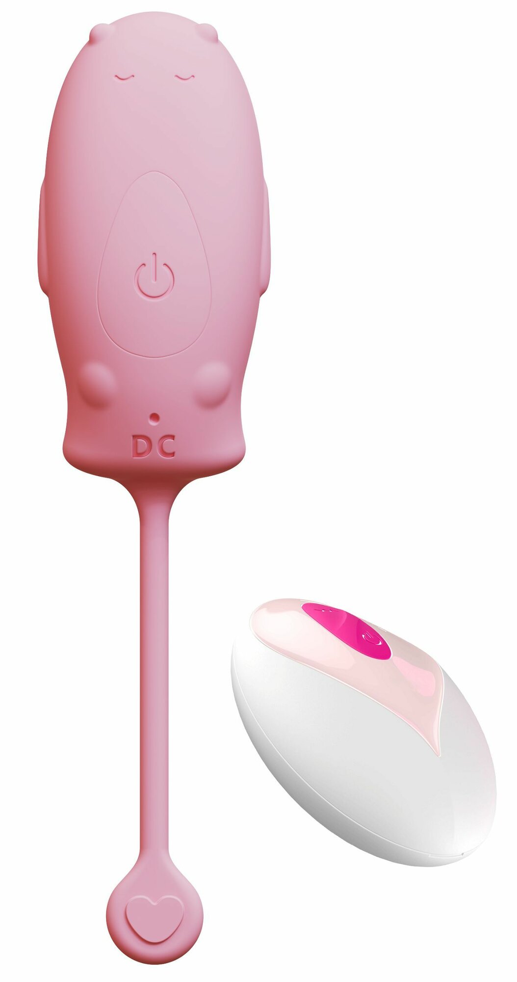 Розовое силиконовое виброяичко с пультом ДУ, длина 13.10 см.