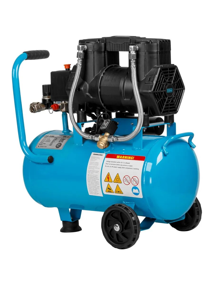 Компрессор DGM AC-225F/DG2720-4, 1.5 кВт, 24 л, безмасляный, 260 л/мин