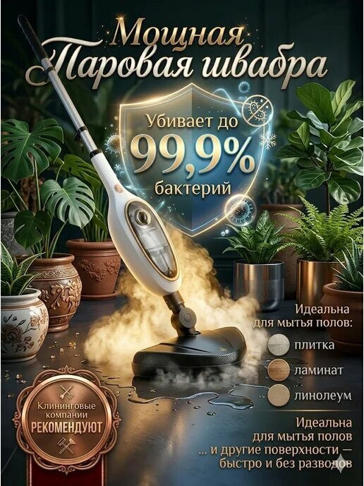 Паровая швабра для пола 10 в 1, пароочиститель, парошвабра, электрошвабра для дома
