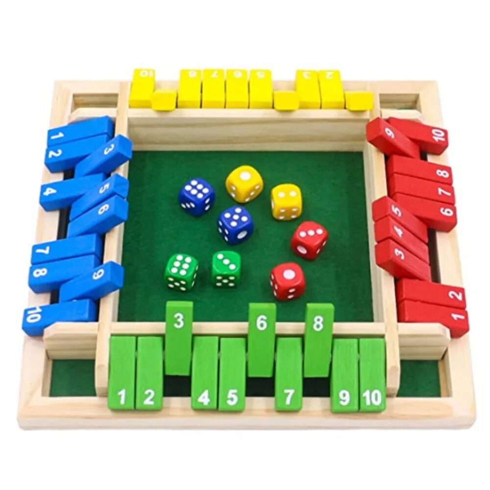 GJX Игра "Shut the Box", настольная игра для взрослых, развивающая игру для всей семьи, многоцветная