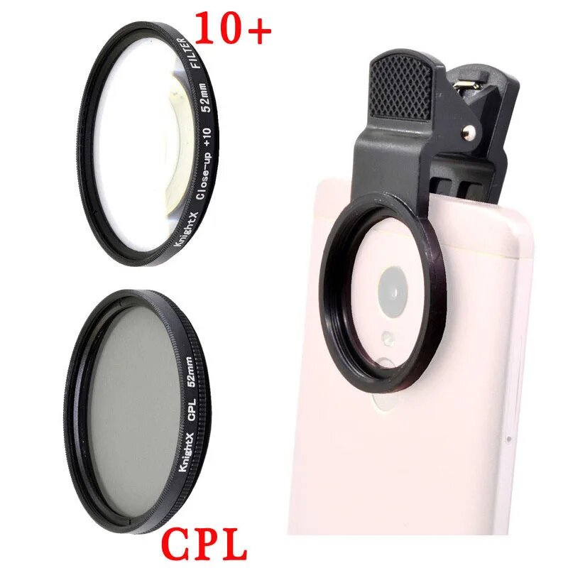 KnightX CPL фильтр для телефона 40.5mm, 10X