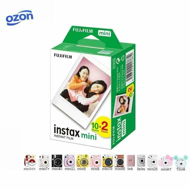 Fujifilm фотобумага для Instax Mini оригинальный картридж на 20 фото