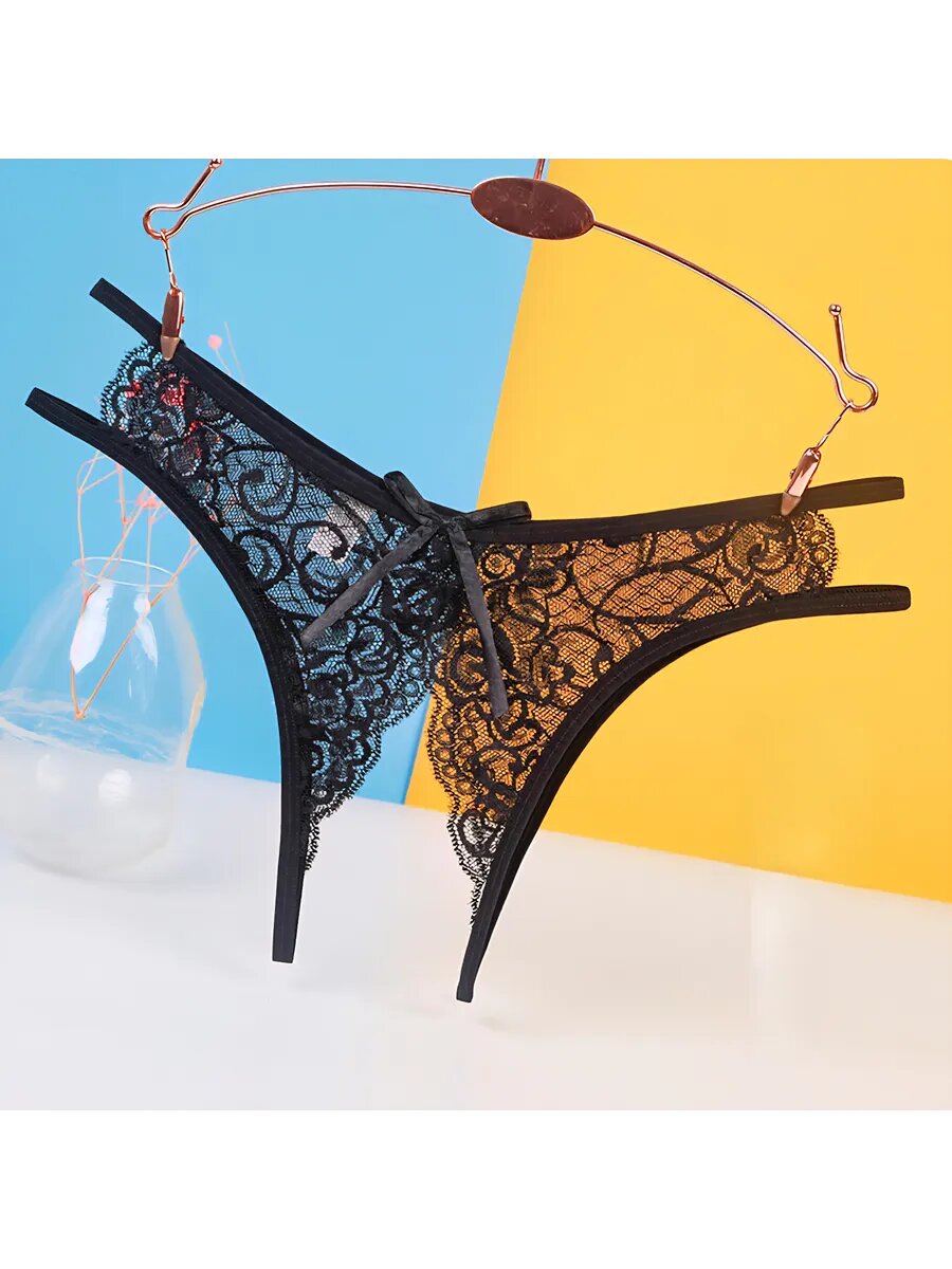 Трусики с доступом чёрные. Размер универсальный 42-48