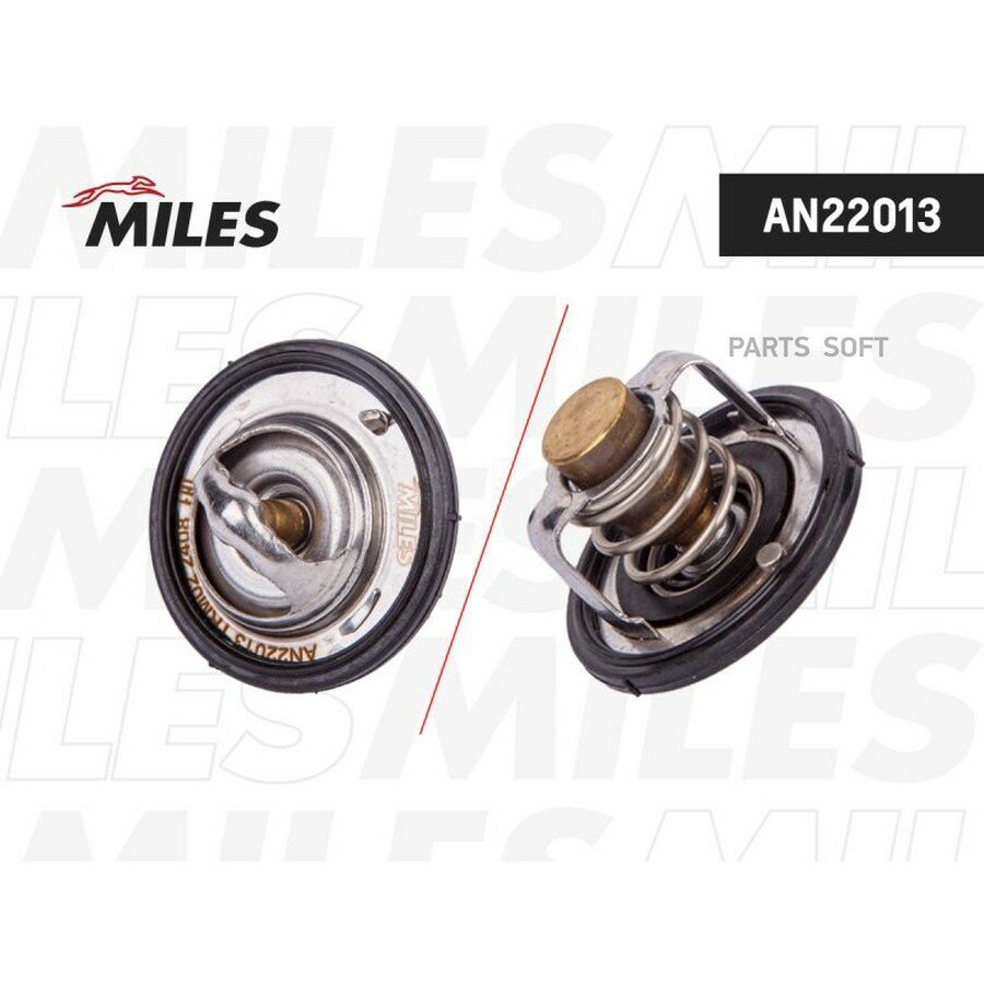 AN22013 MILES Термостат (82°С) DAEWOO Matiz 0.8/1.0 '98-, HYUNDAI, SUZUKI, SUBARU, DAIHATSU MILES AN22013 | цена за 1 шт