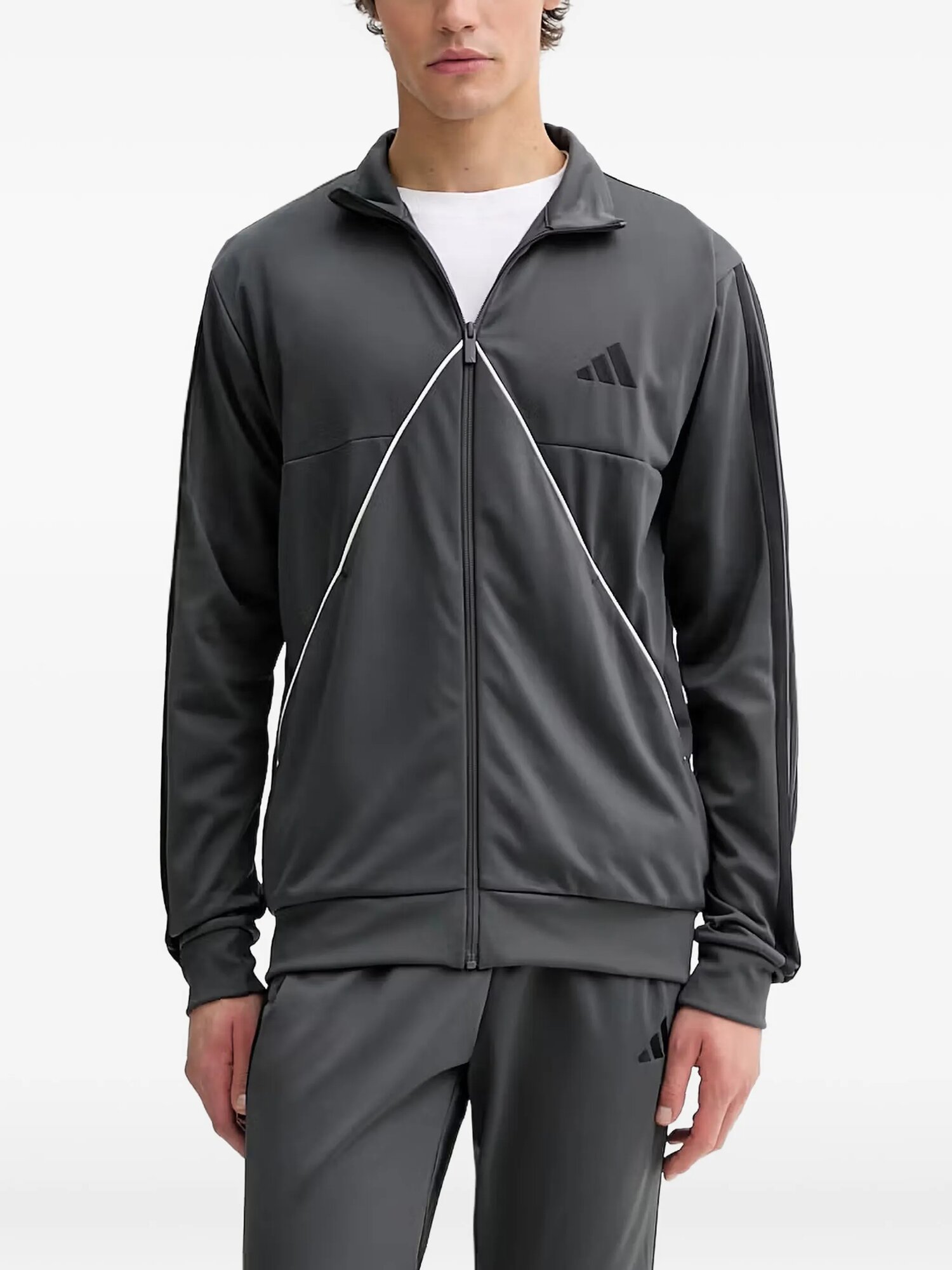 Куртка adidas Piped zip-up jacket, размер 2XL, grey