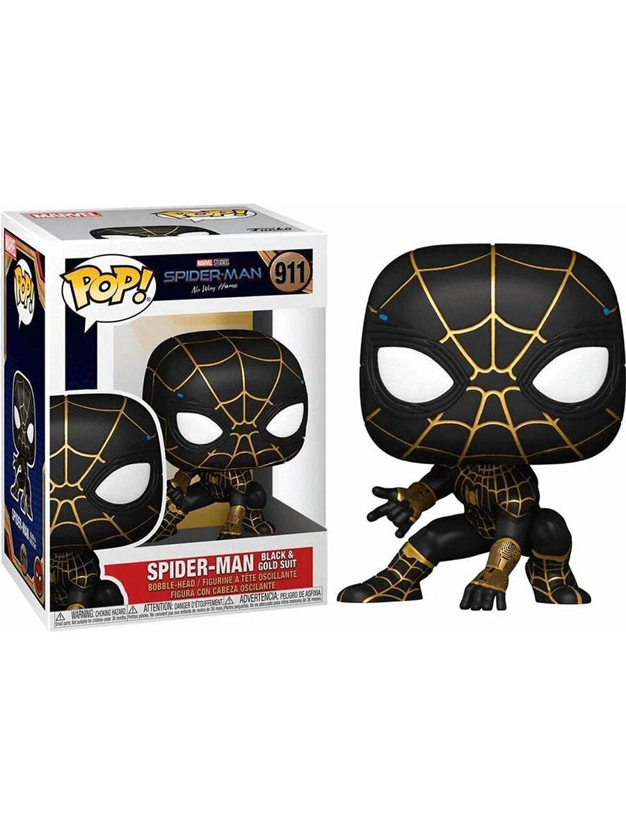 Фигурка Funko POP! Человек-Паук в костюме (Spider-Man in Black and Gold Suit) #911
